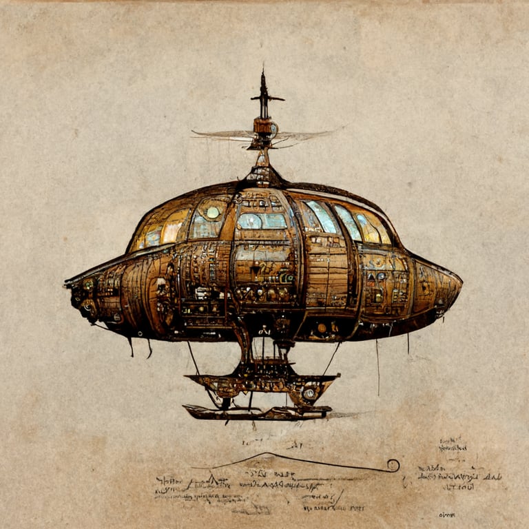 Steampunk Airship Design