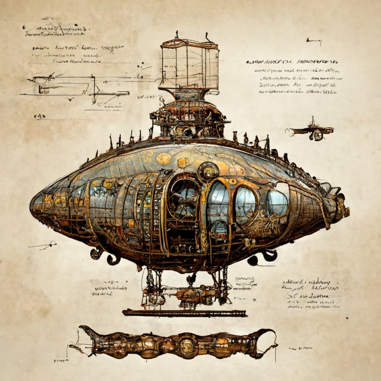 Steampunk Airship Design
