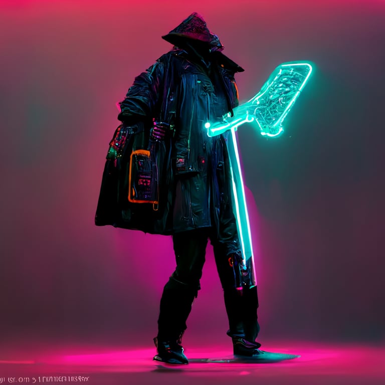 Cyberpunk Wizard