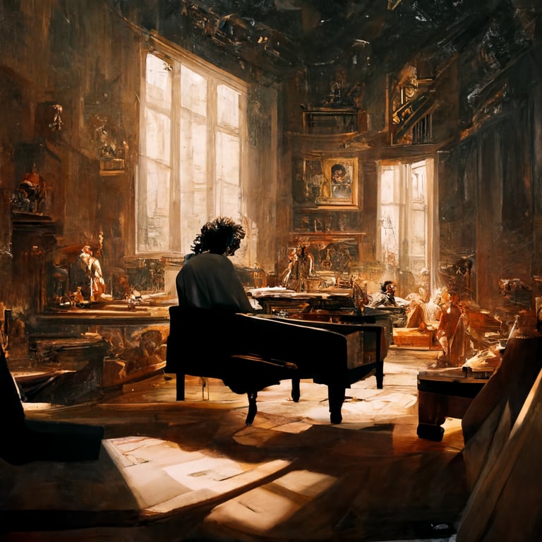 Beethoven Playing Piano