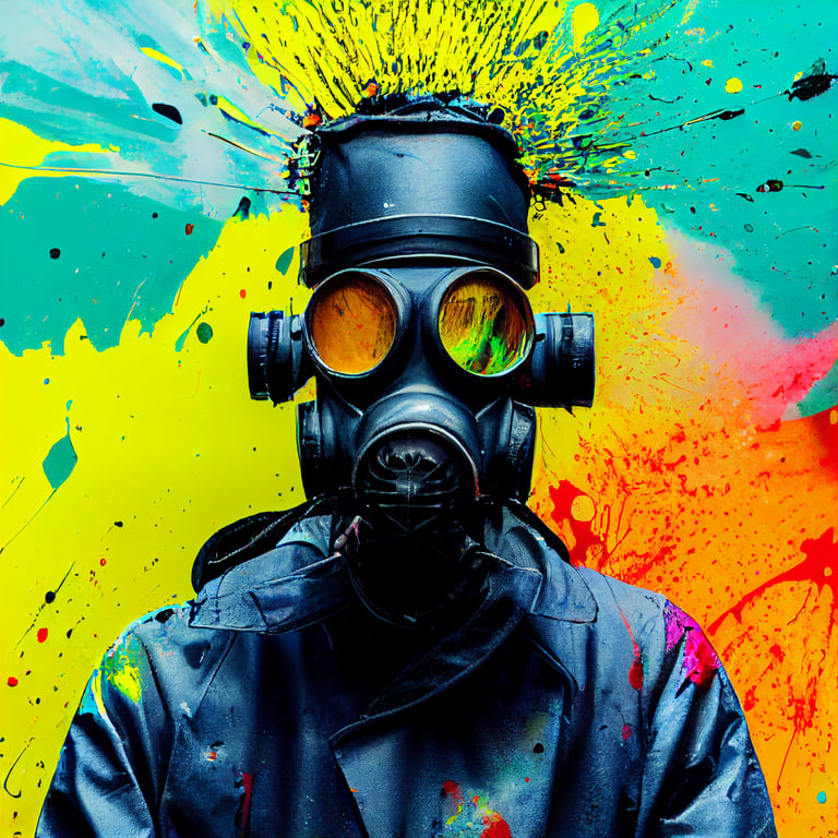 Spray Paint Stencils Gas Mask
