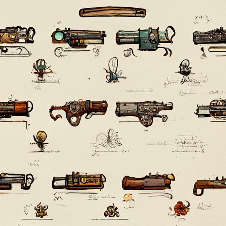 prompthunt: weapon, blunderbuss, gun, sprite, sprites, spritesheet, don ...
