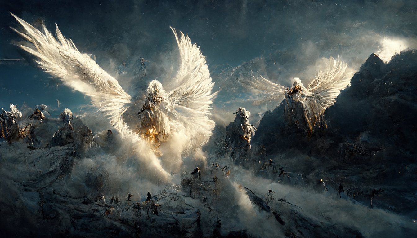 Angels Fighting Demons Background
