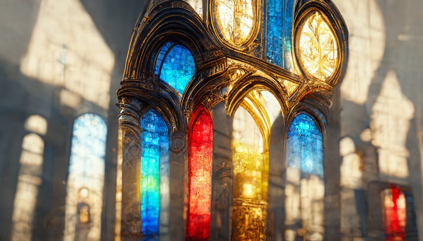 Romanesque Cathedrals Stained Glass