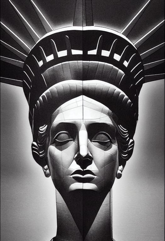 Statue Of Liberty Drawing Face
