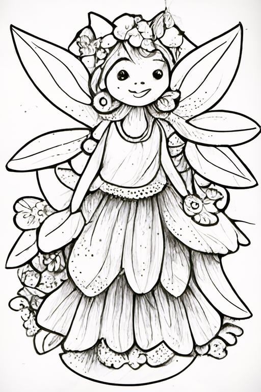 Garden Fairy Coloring Pages For Kids