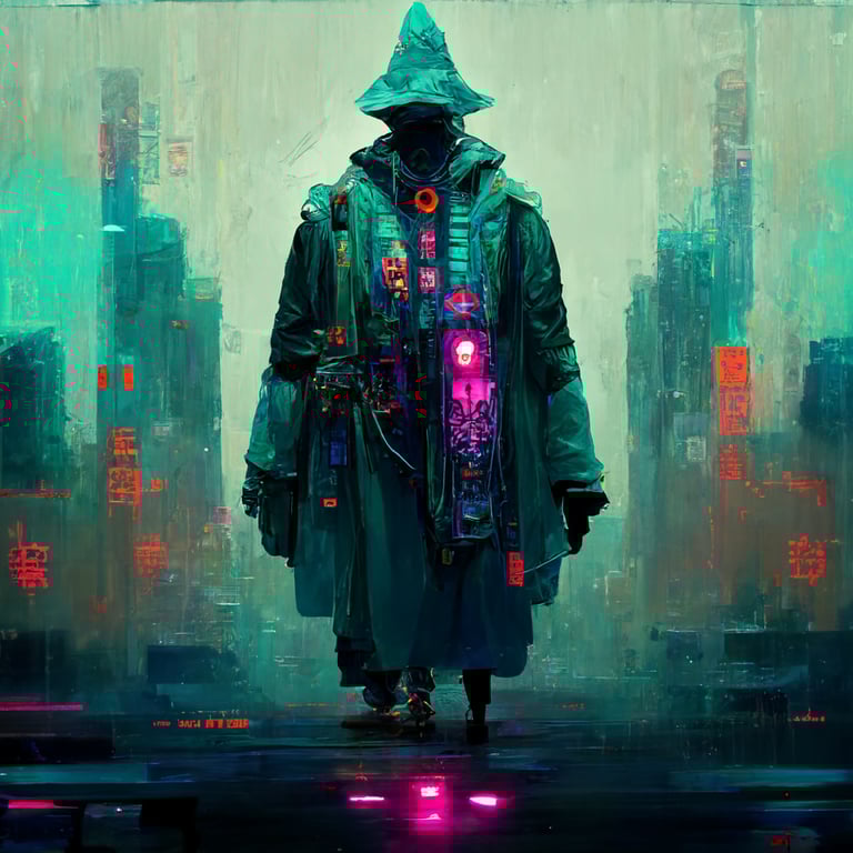 Cyberpunk Wizard