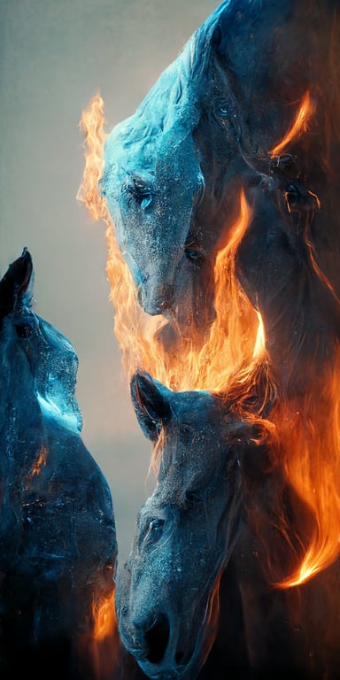 Ice Flame Horses