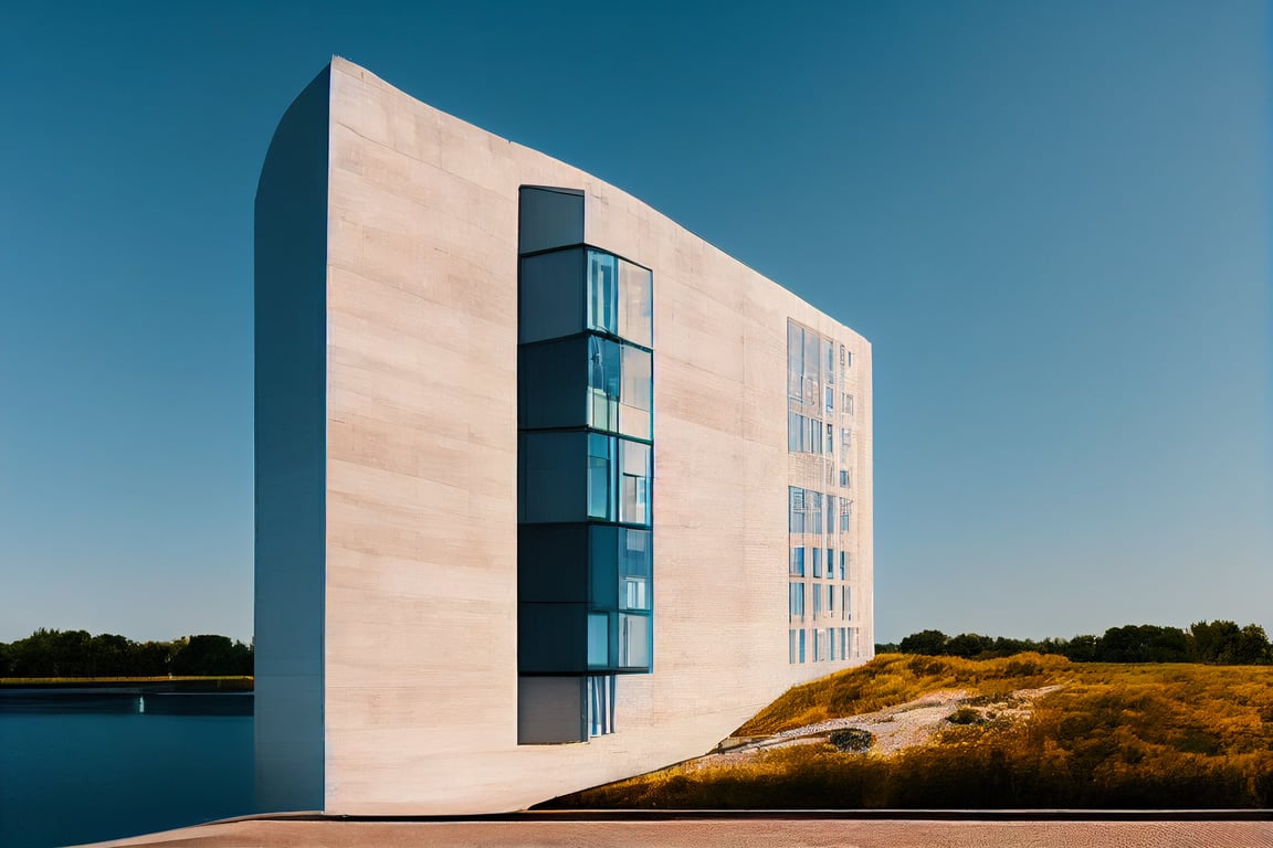 High Camera Angle Building