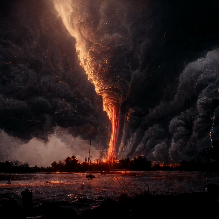 Fire And Lightning Wallpaper