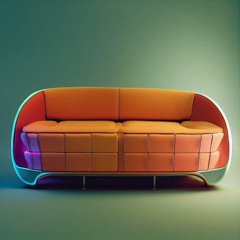 Retro Futuristic Sofa | Baci Living Room