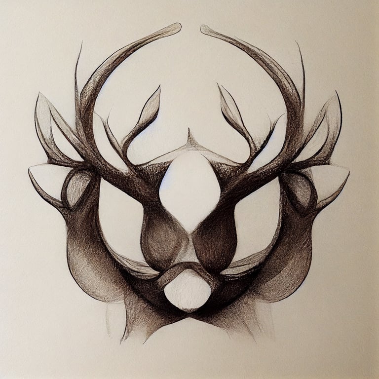 Reindeer Pencil Drawing