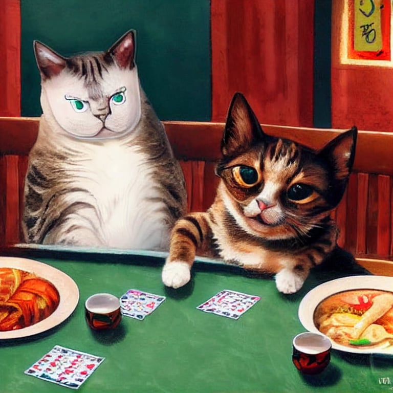 Grumpy Cat Playing Poker