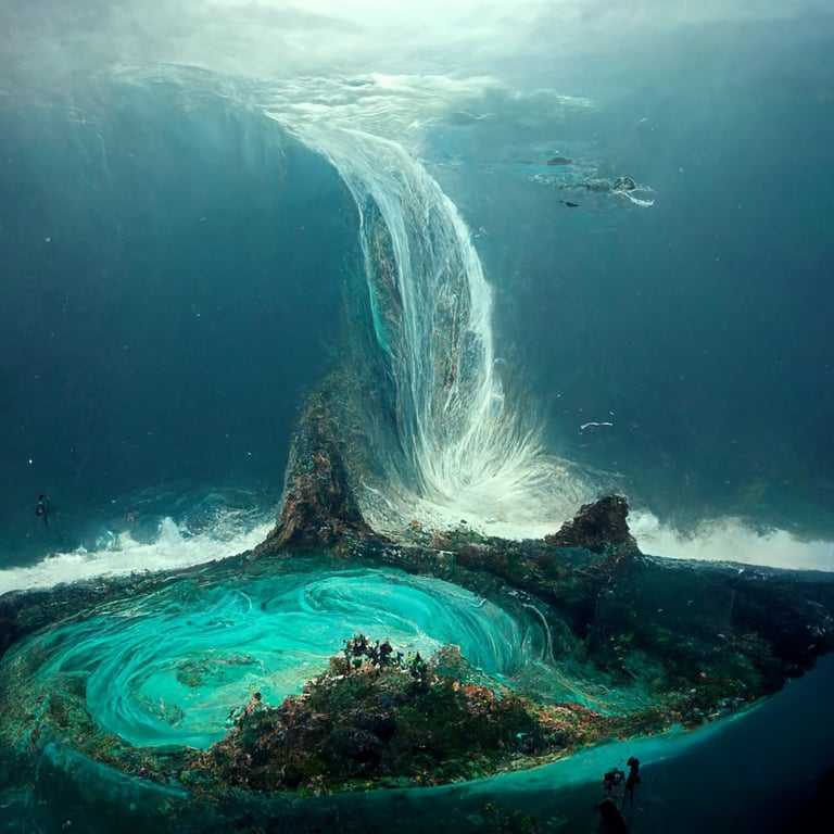 Waterfall Under The Ocean