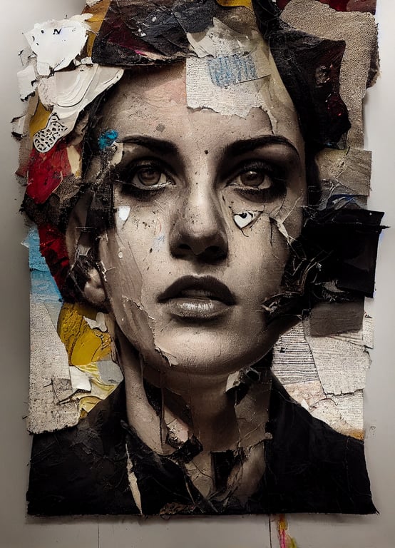 Mixed Media Collage Portraits