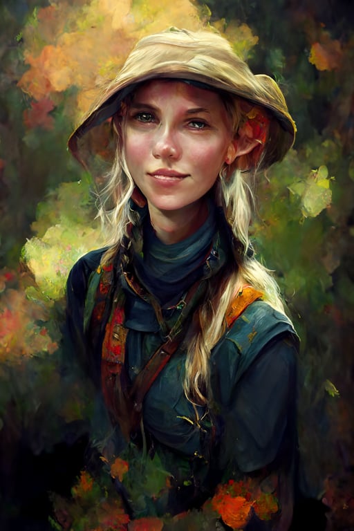 prompthunt: portrait, dnd elf farmer, painterly, artstation, character ...