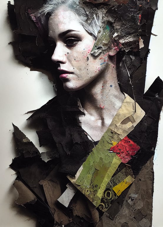 Mixed Media Collage Portraits