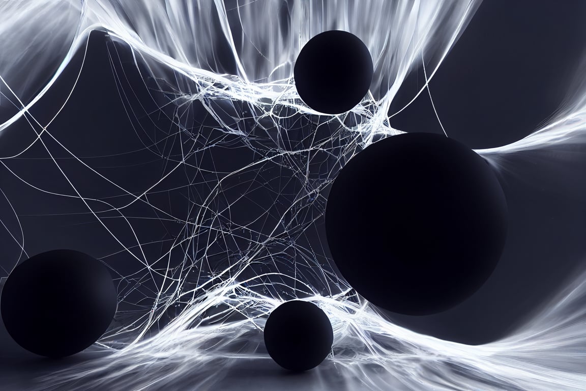 prompthunt: a black empty space with a form generated by mathematics ...