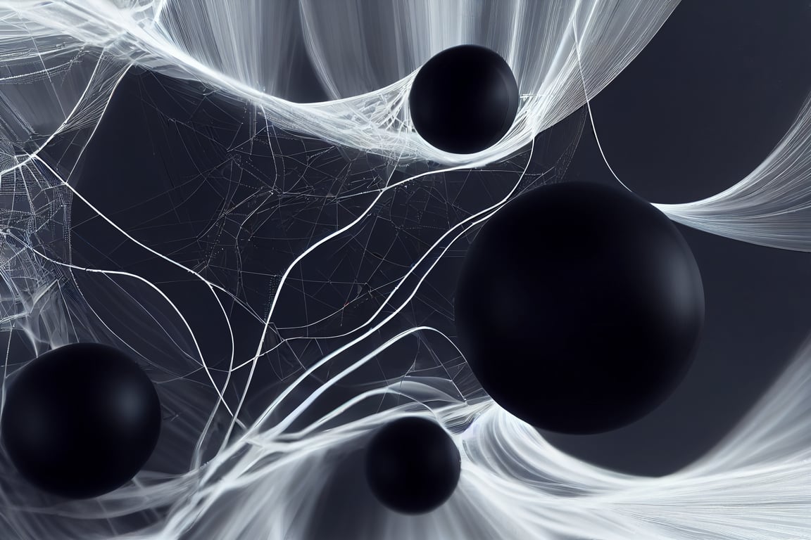 prompthunt: a black empty space with a form generated by mathematics ...