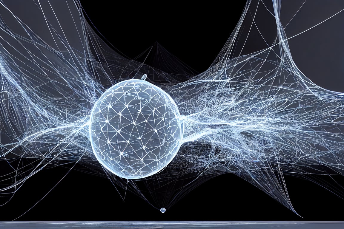 prompthunt: a black empty space with a form generated by mathematics ...