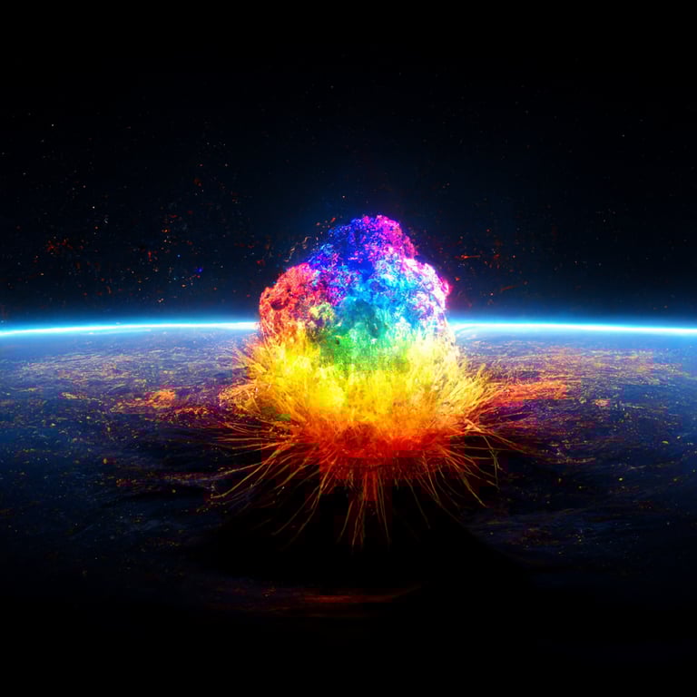 Rainbow Explosion Background