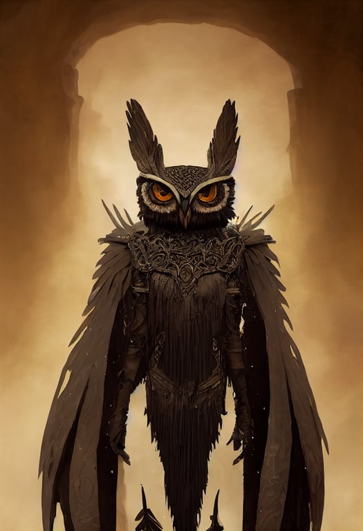 prompthunt: fey ethereal owl queen warrior by Greg Rutkowski and Cedric ...