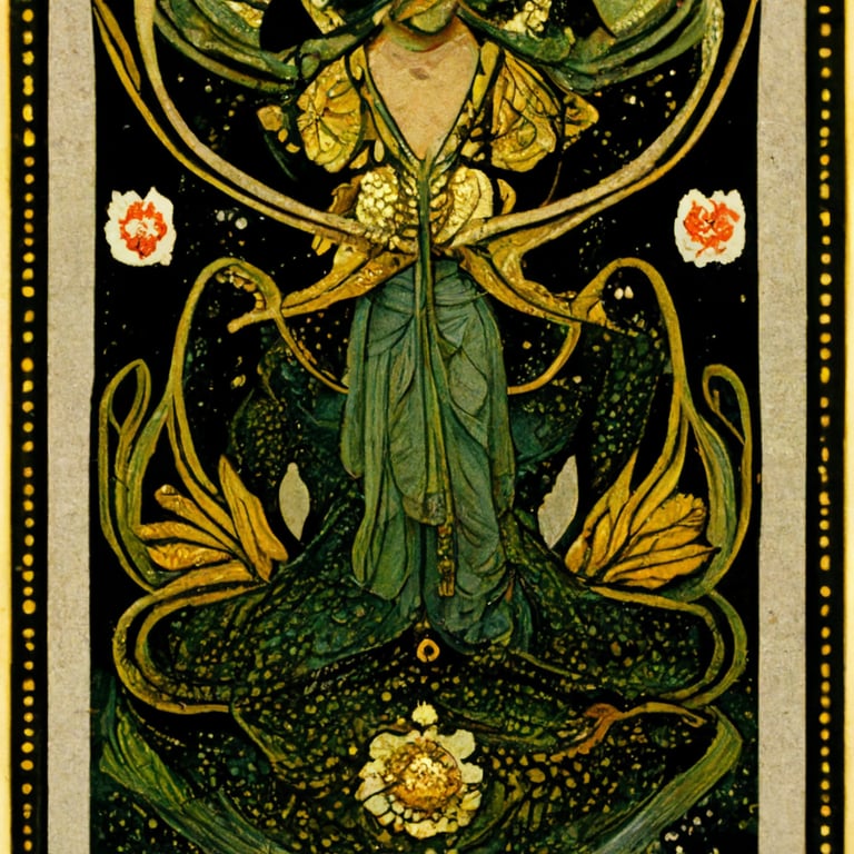 Temperance Tarot Art Nouveau
