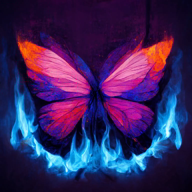Blue And Purple Fire