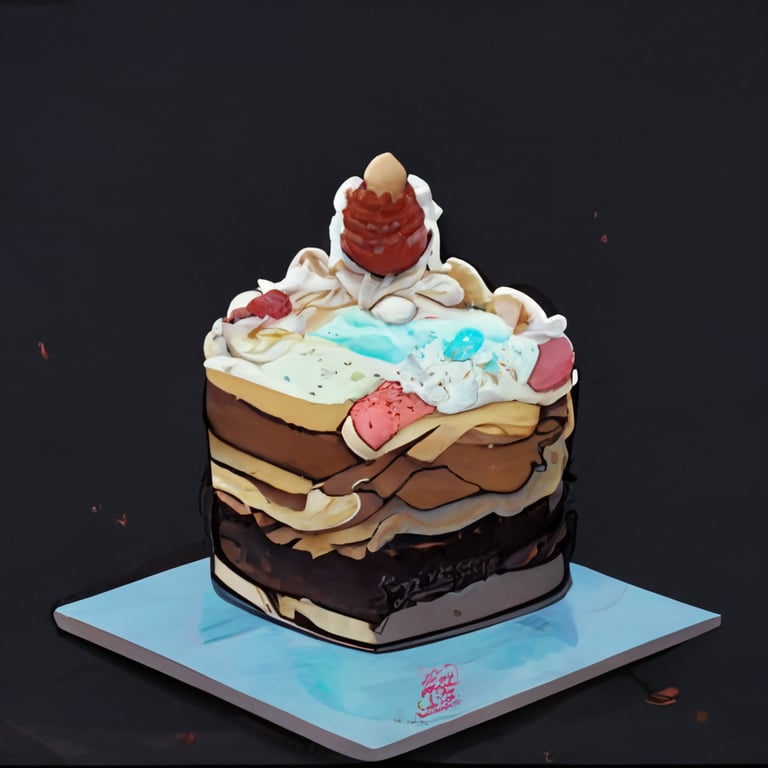 Anime Birthday Cake Drawing