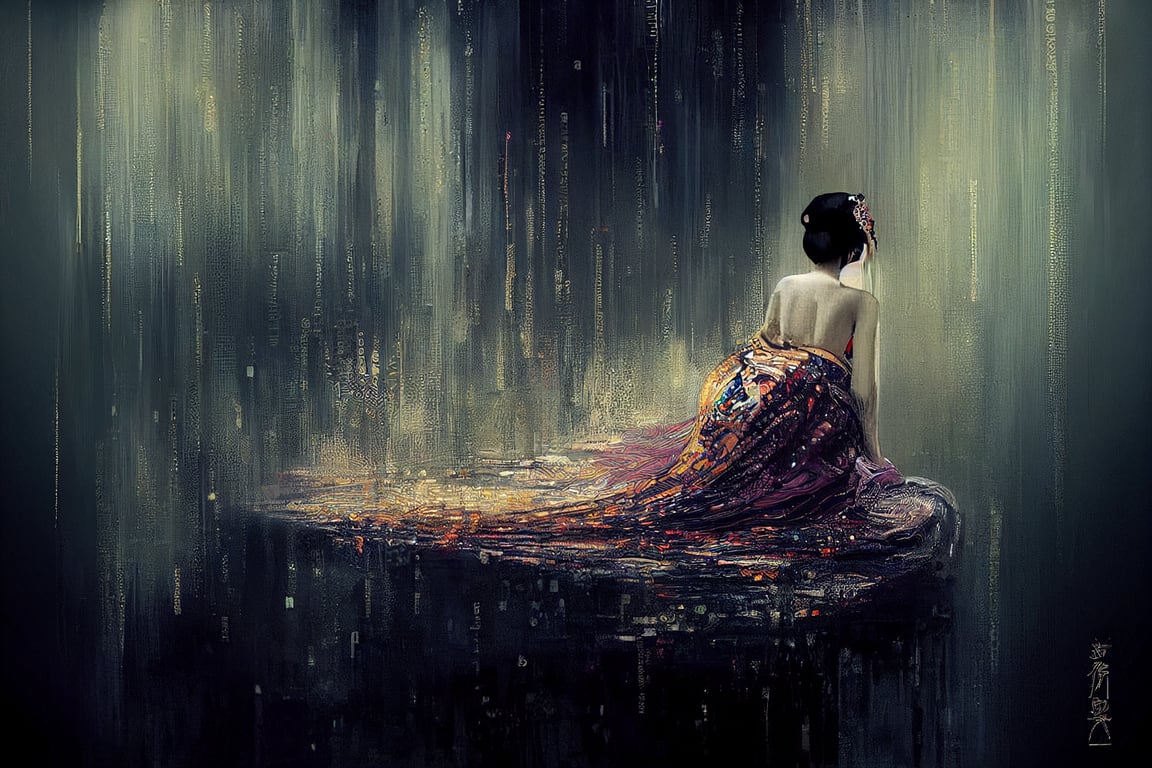 prompthunt: beautiful Geisha in the style of Gustav Klimt in a ...