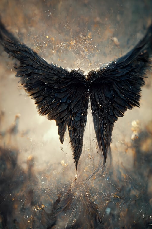Black Angel Wings Wallpaper