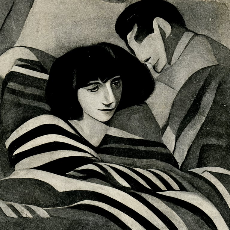 Drawings Of Couples Cuddling In Bed