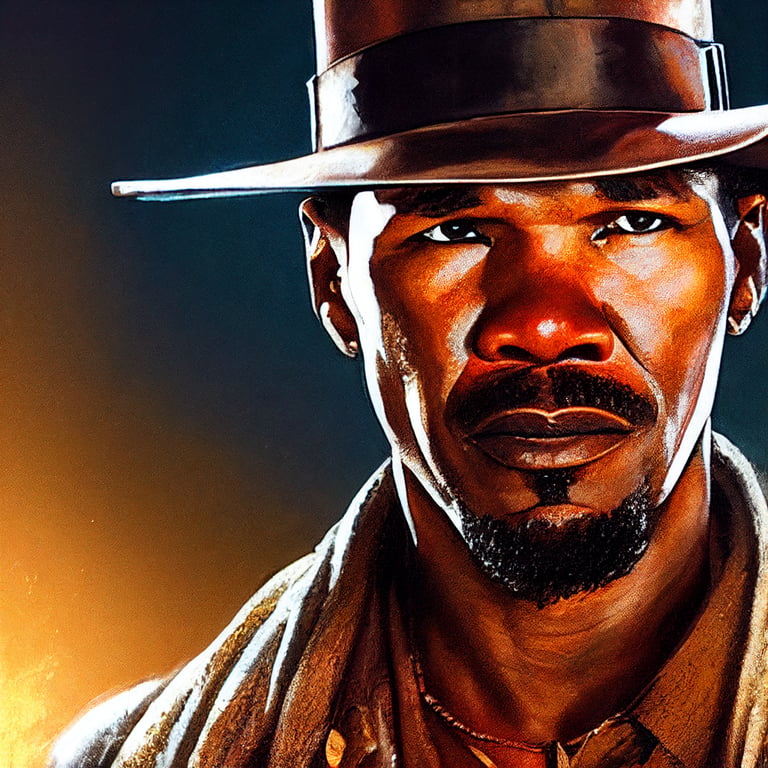 prompthunt: Jamie foxx as indiana jones, Ultra hd, 8K,