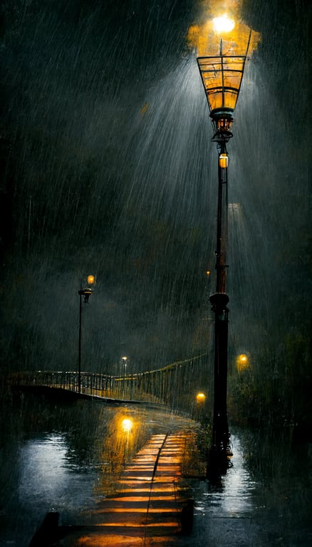 Rainy Street Lights