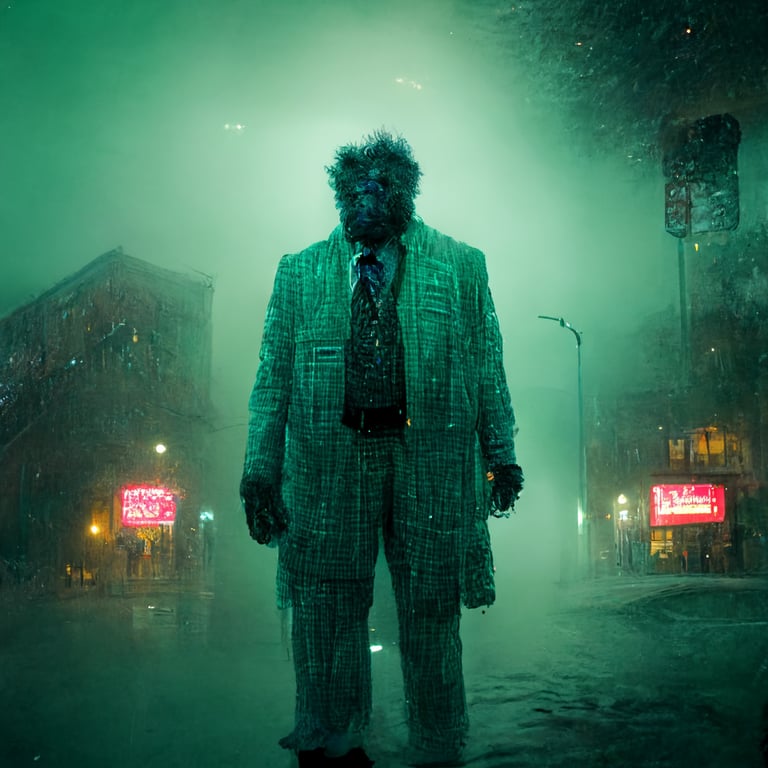 Wolfman Portrait In A Suit