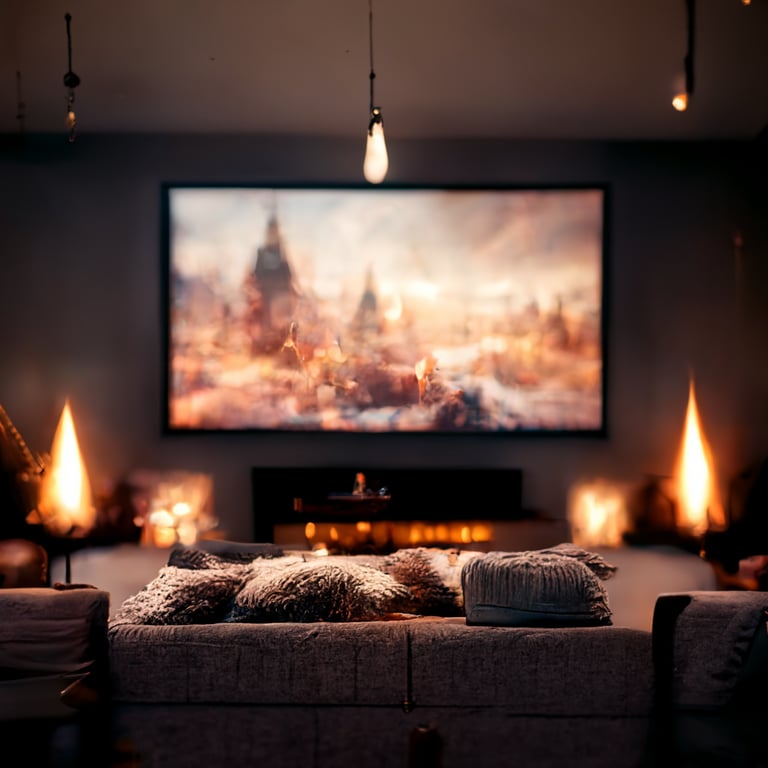 Cozy Living Room With Tv