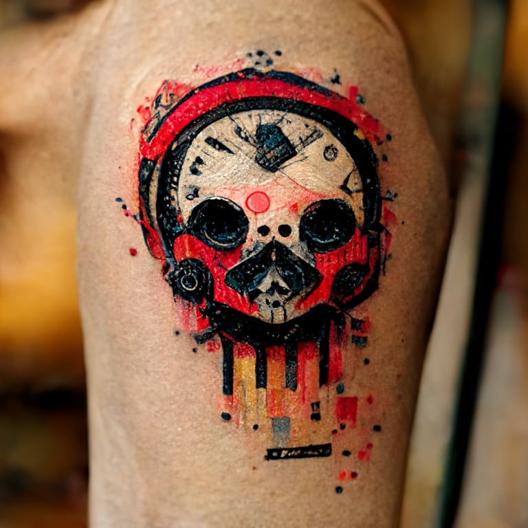 Abstract Skull Tattoo
