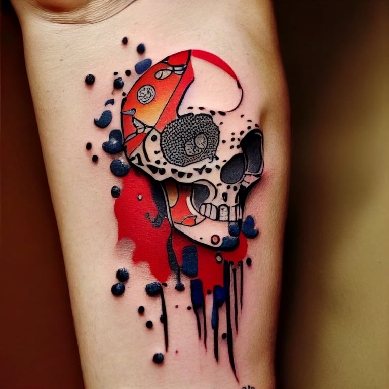 Abstract Skull Tattoo