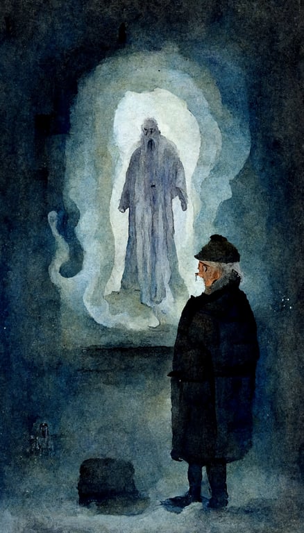 A Christmas Carol Ghost Of Christmas Future Drawing