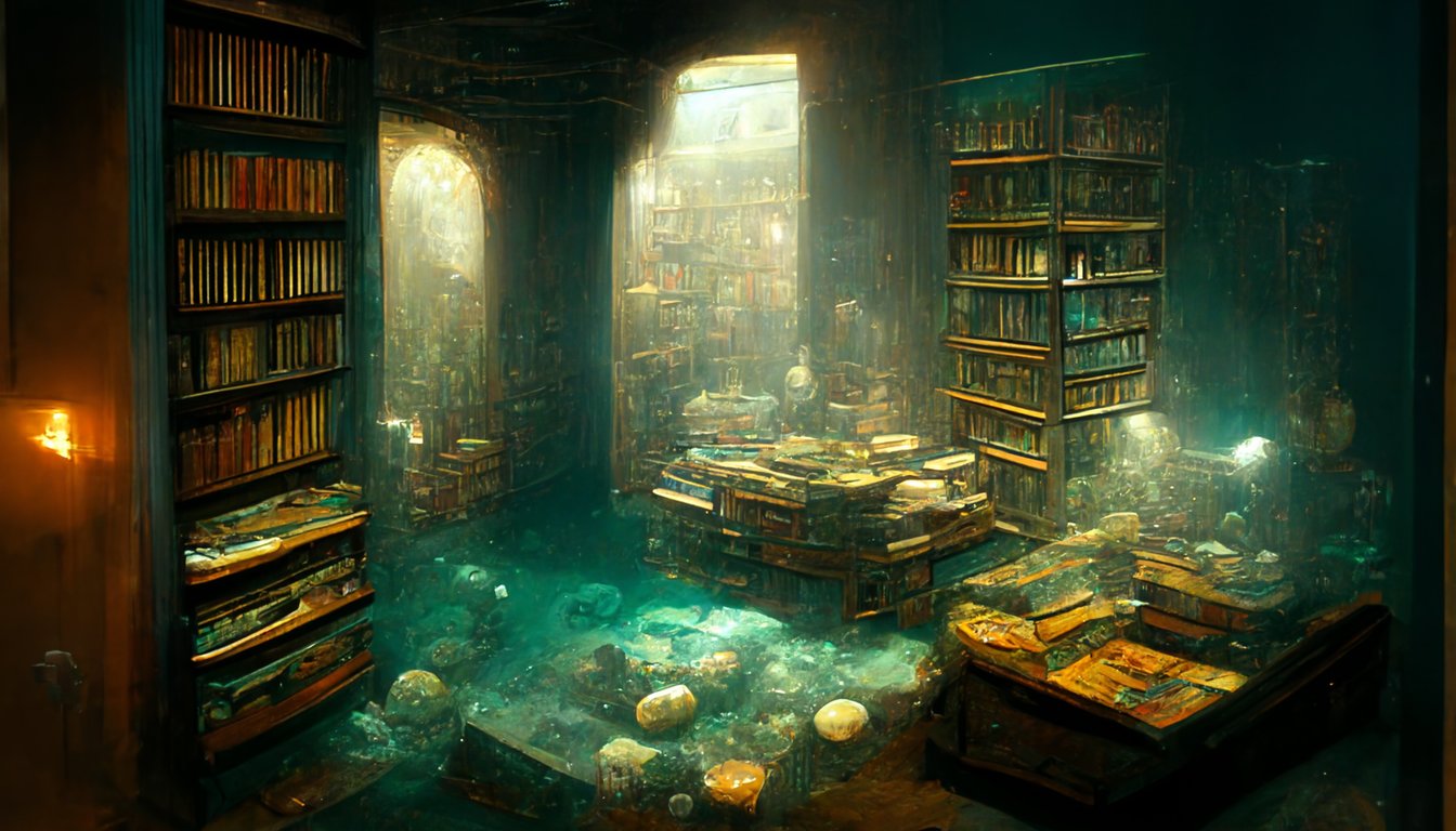 Fantasy Library Art