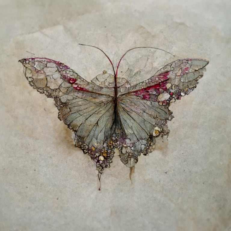 Broken Butterfly Wing Drawing