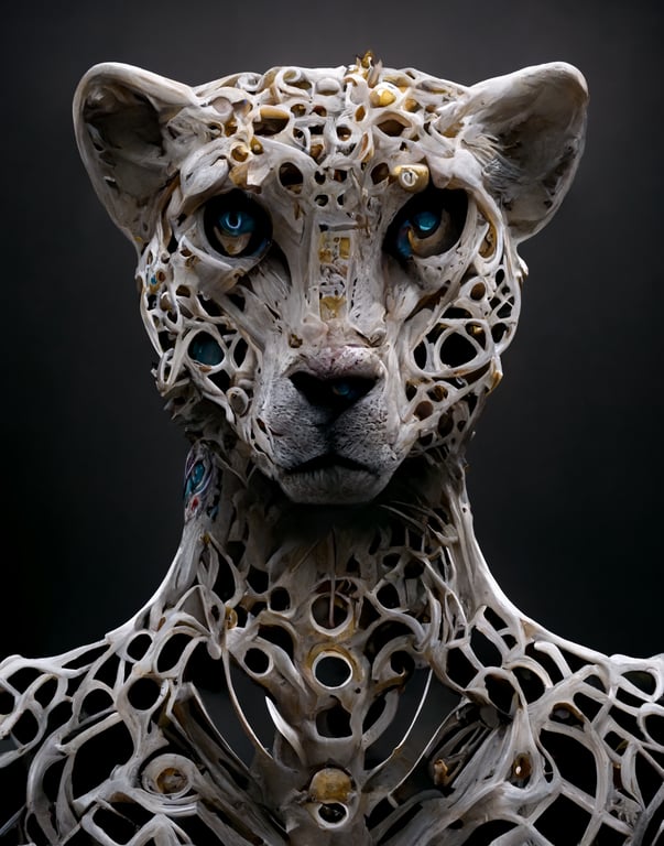 prompthunt: side view of a cheetah animal portrait, detailed anatomy ...