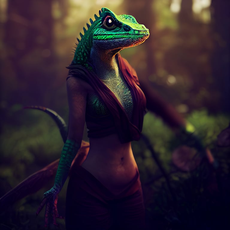 Anthropomorphic Lizard