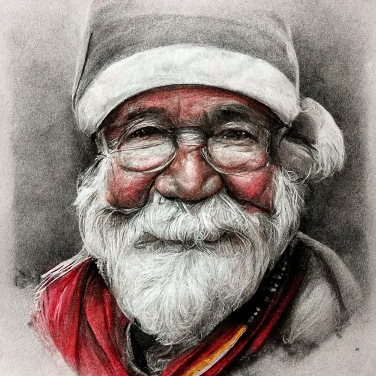 Santa Claus Pencil Drawing