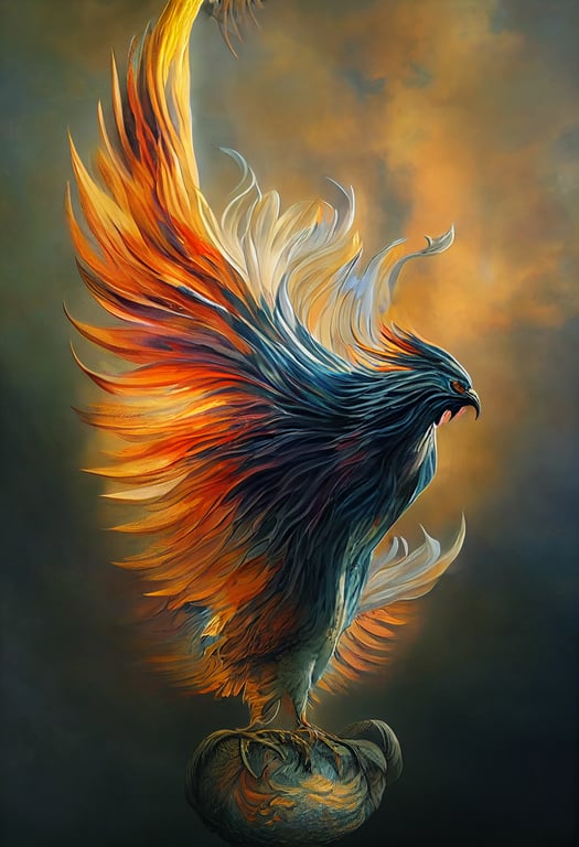 Realistic Phoenix Bird