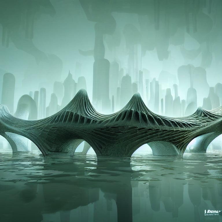 prompthunt: digital grotesque city parametric arabesque grotesque white ...