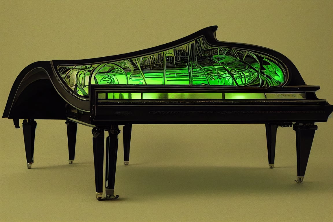 Green Grand Piano
