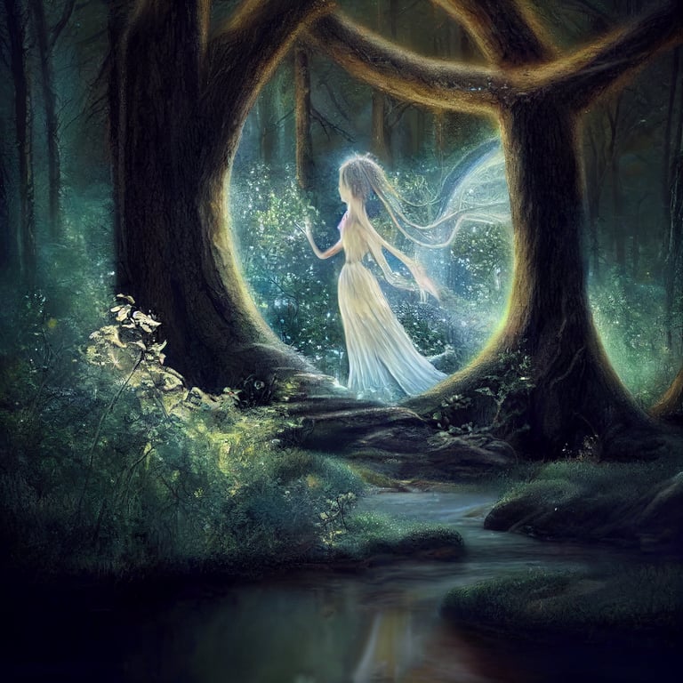 Mystical Fairies In Forest