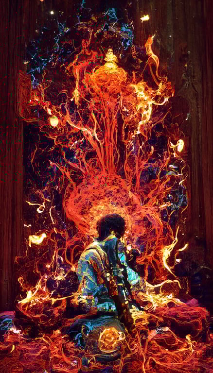 Jimi Hendrix Fire Guitar
