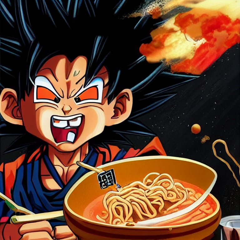 Goku Eating